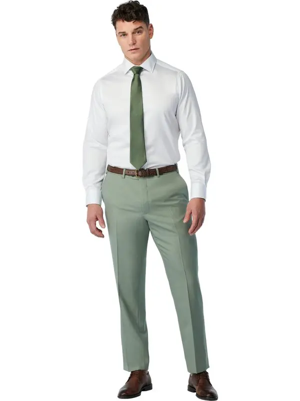 INDOCHINO Harrogate Sage Wool/cashmere Blend Pants - Green