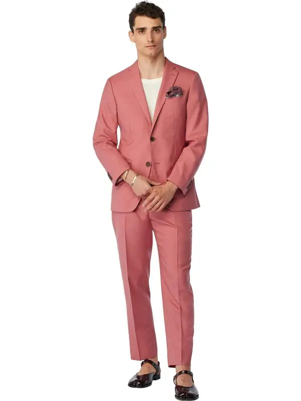 INDOCHINO Stockport Wool Linen Dusty Rose Blazer - Pink