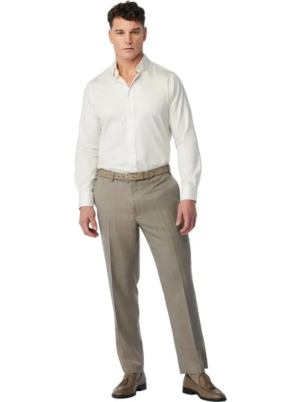 INDOCHINO Modica Herringbone Light Pants - Brown