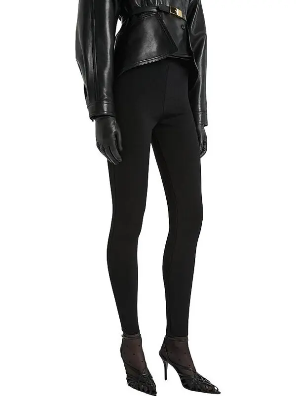 Balmain High-waisted Milano Jersey Trousers - Black