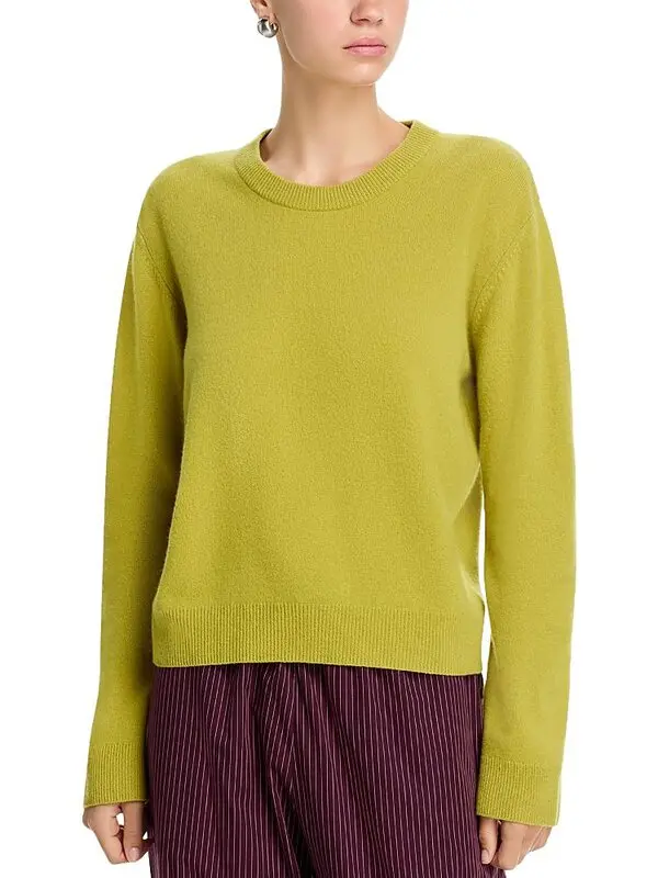 LESET Jesse Wool Classic Crew Sweater - Chartreuse