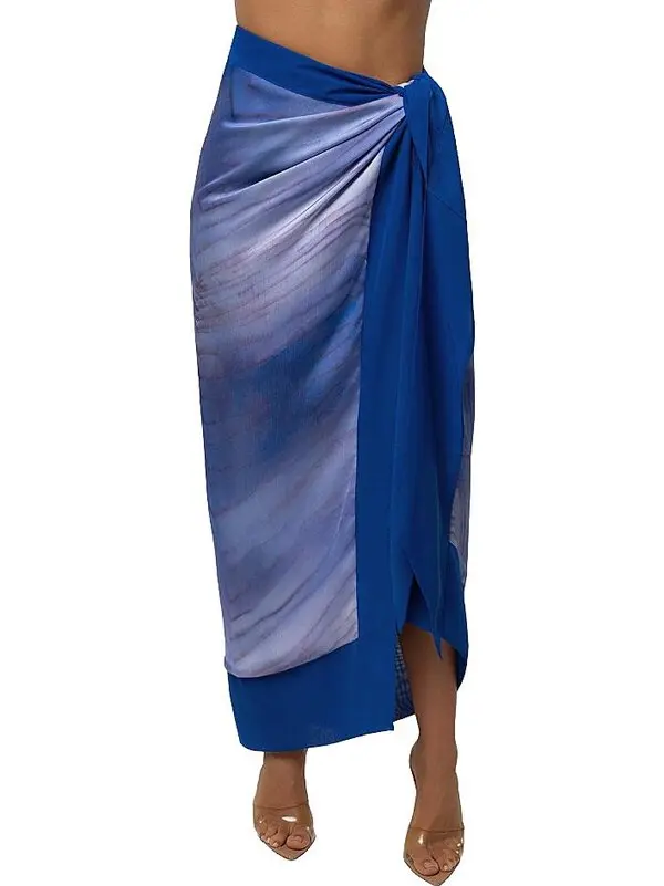 JLUXLABEL Bahia Wrap Skirt - Blue