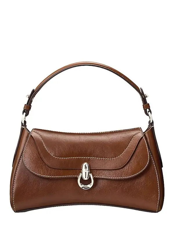 Polo Ralph Lauren Leather Top Handle Bag - Brown