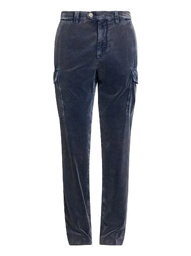 Brunello Cucinelli Midnight Cotton Corduroy Cargo Pants - Blue