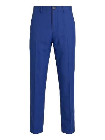 DEPARTMENT 5 Tailored Tapered Leg Polyester Pants - Blue