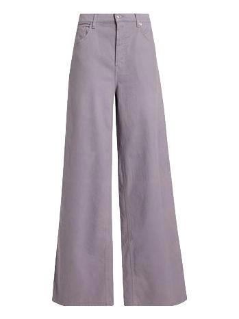 DEPARTMENT 5 Wide Leg Cotton And Elastane Gabardine Pants - Purple