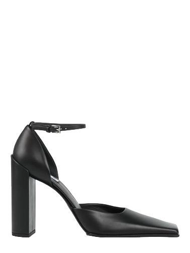 Alaïa Leather Block Heel Pumps With Ankle Strap - Black