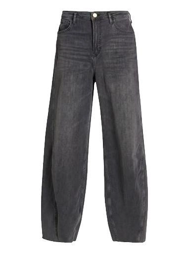 True Religion Baggy Jeans With Fringed Hem - Grey