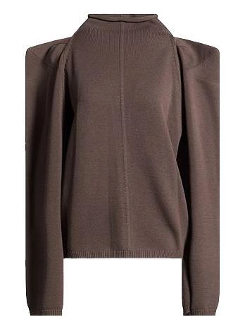 Rick Owens Virgin Wool Mock Neck Sweater - Grey
