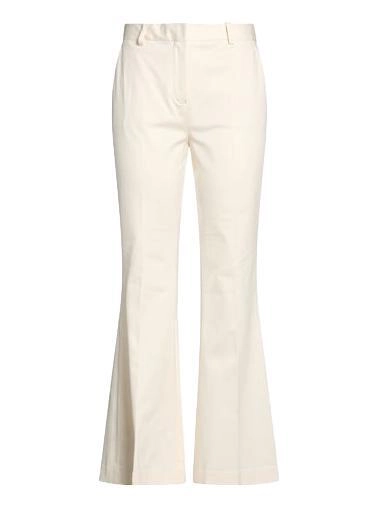 CIRCOLO 1901 Cotton Elastane Bootcut Pants - Cream