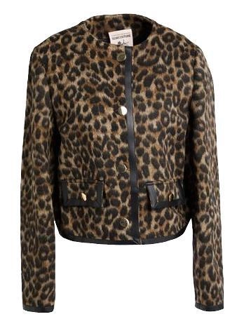 SEMICOUTURE Leopard-print Single-breasted Jacket - Grey
