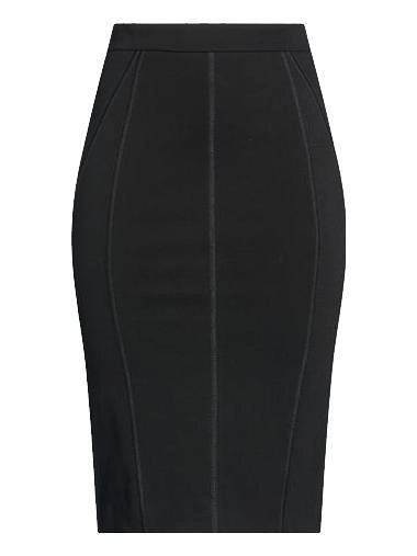 GRIFONI Midi Pencil Skirt With Zipper Fastening - Black