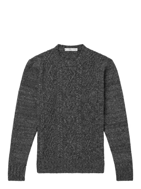 Inis Meáin Aran Cashmere Sweater - Gray