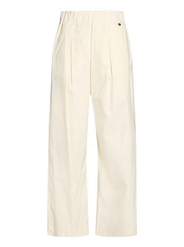 Liu Jo Cotton Elastane Poplin Pants - Ivory