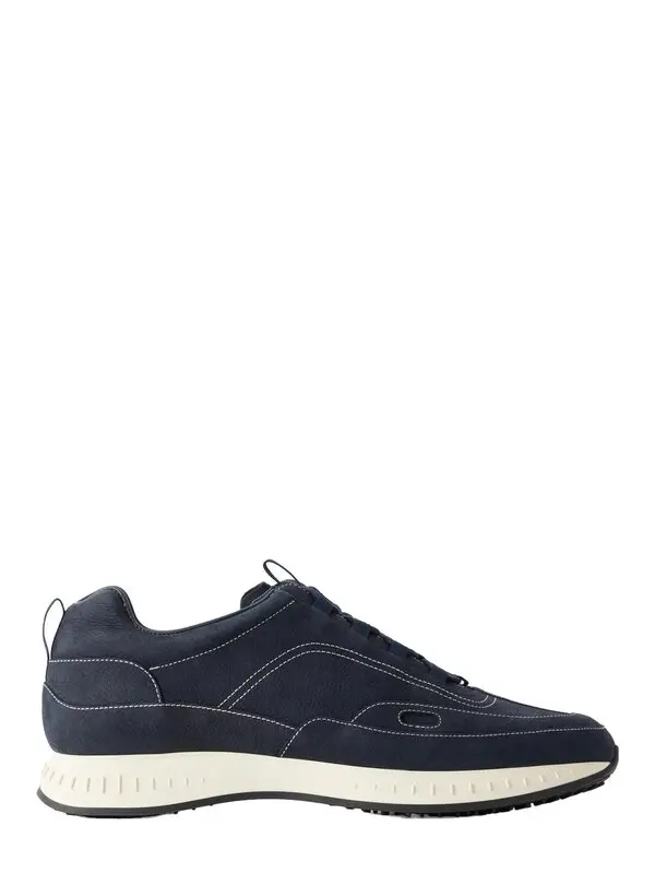 John Lobb Nubuck Laced Stream Sneakers - Blue