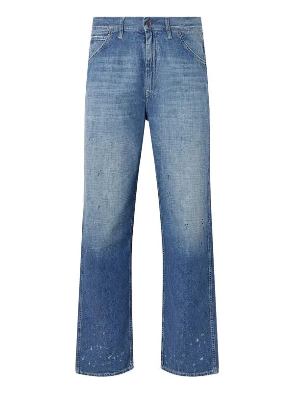 MAISON MARGIELA Straight-leg Jeans In Stained Denim - Blue