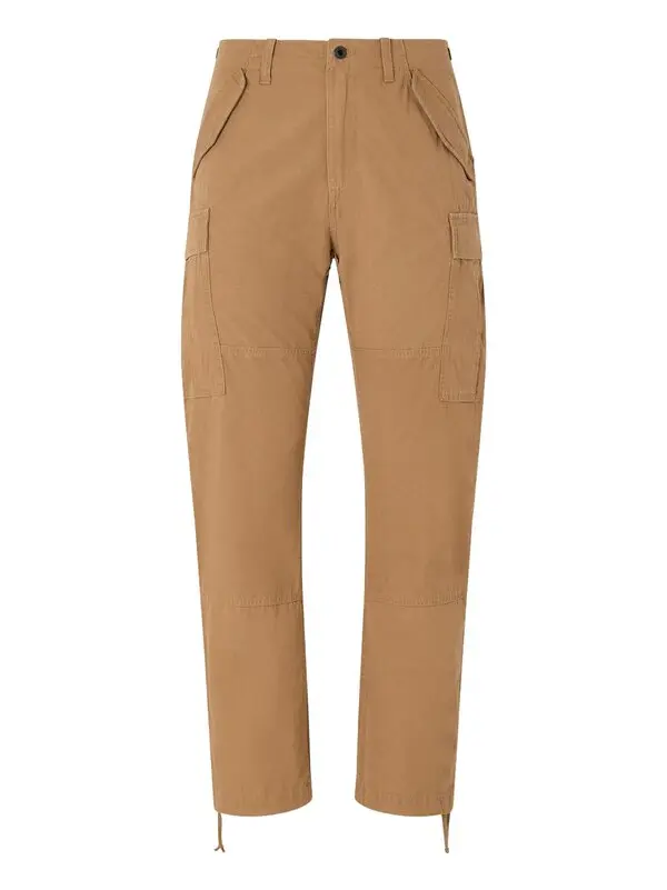 Polo Ralph Lauren Straight-leg Cotton-canvas Cargo Trousers - Brown
