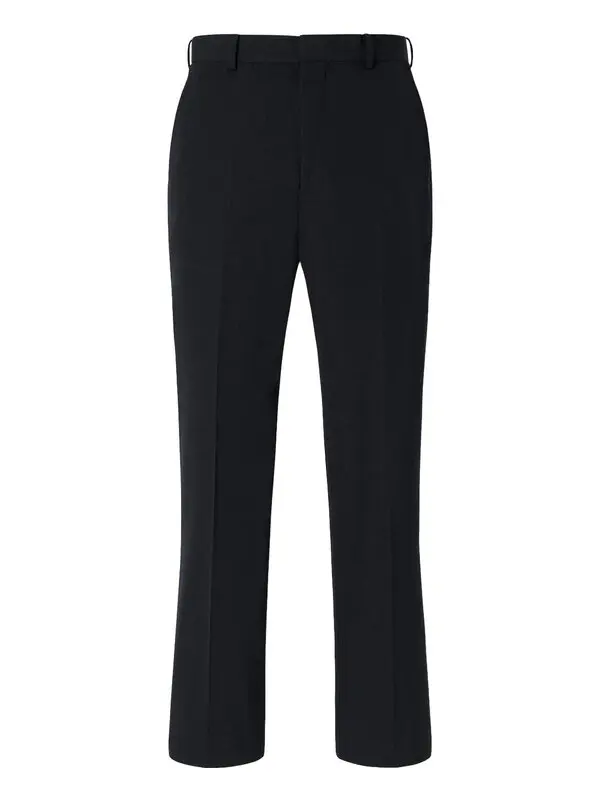 Auralee Straight-leg Wool-gabardine Trousers - Black