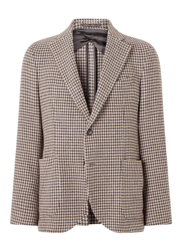 SLOWEAR Incotex Houndstooth Blazer - Neutrals
