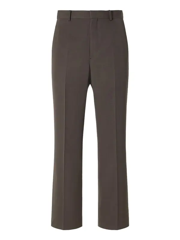 Auralee Straight-leg Wool Gabardine Trousers - Brown
