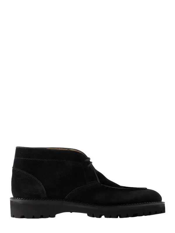 John Lobb Suede Chukka Boots - Black