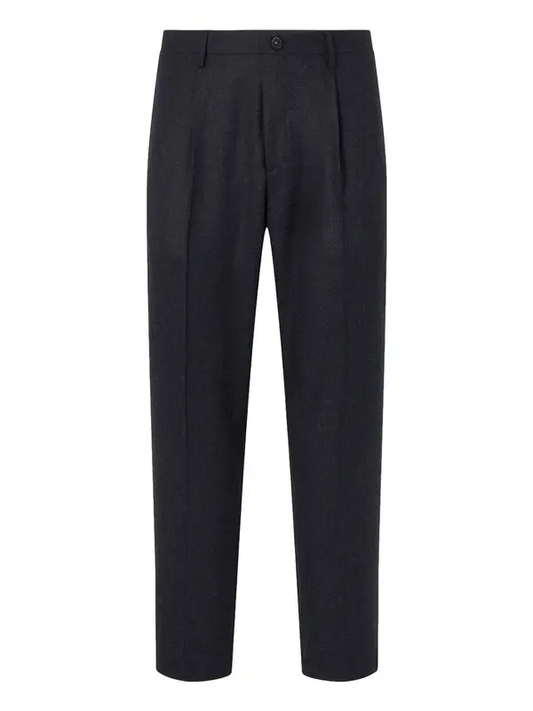 Canali Straight-leg Wool Trousers - Black