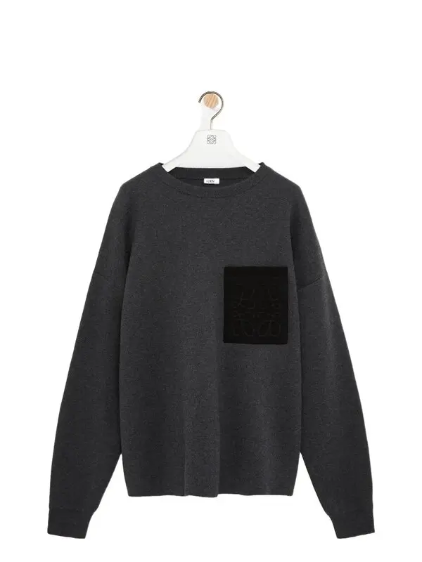 Loewe Anagram Pocket Sweatshirt - Grey/black