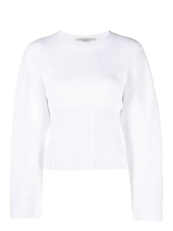 Stella McCartney Ribbed Semi-sheer Top - White