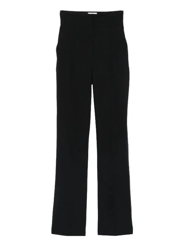 Elisabetta Franchi High-waisted Pleated Trousers - Black