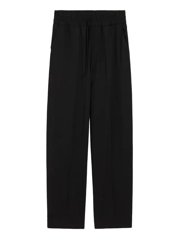 AMI Paris Elasticated Waistband Trousers - Black