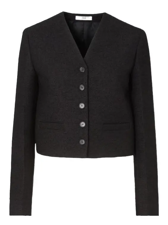 Fendi Bouclé Wool Jacket - Black