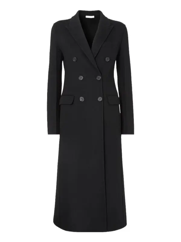 Fendi Wool Double Fabric Coat - Black