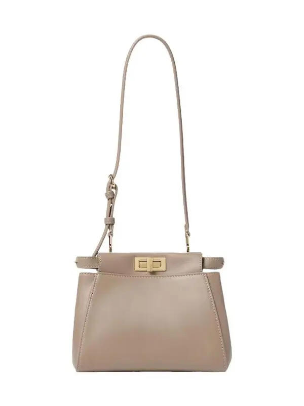 Fendi Peekaboo Xs Dove Leather Bag - Grey