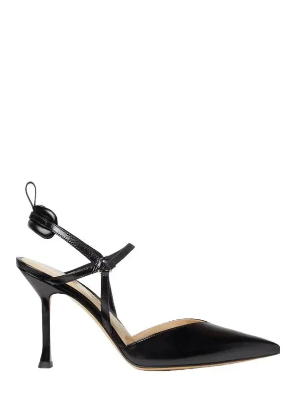 Fendi Very Colibri Leather High-heeled Slingbacks - Black