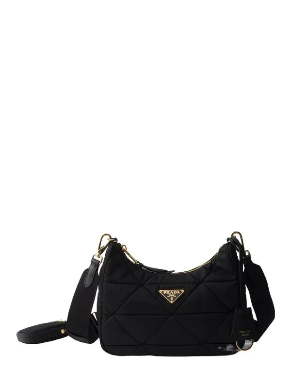 Prada Quilted Re-nylon Shoulder Bag - Black