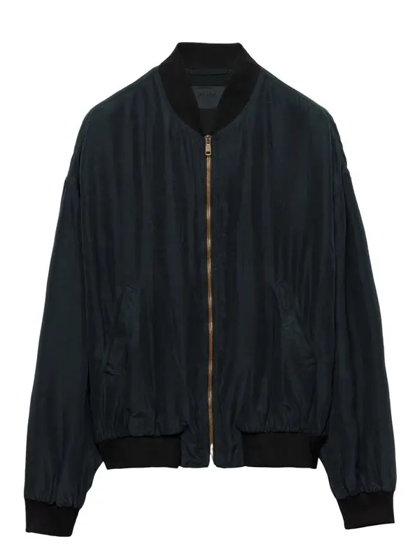Prada Silk Bomber Jacket - Black