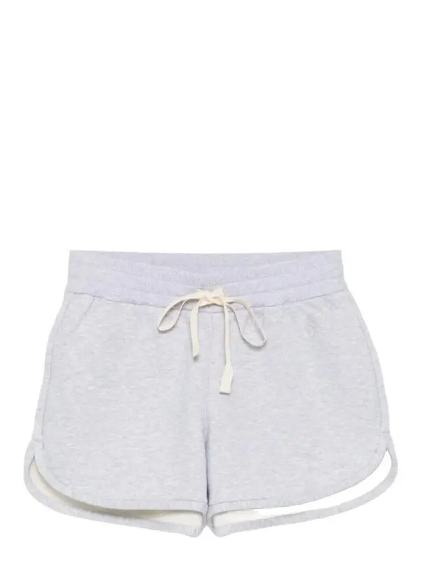 JIL SANDER Logo Embroidered Relaxed Fit Shorts - Light Gray