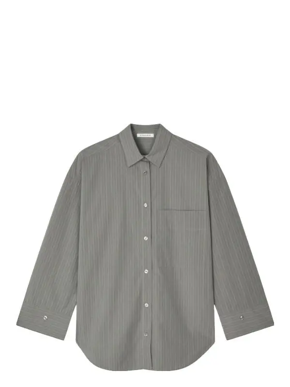 BY MALENE BIRGER Striped Button-down Shirt - Grey