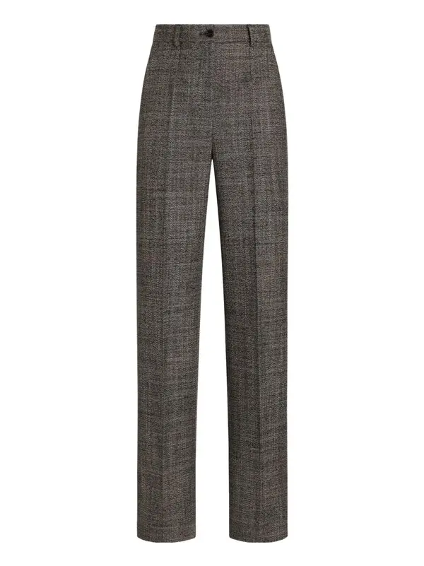 Dolce & Gabbana High-waisted Wool Trousers - Black