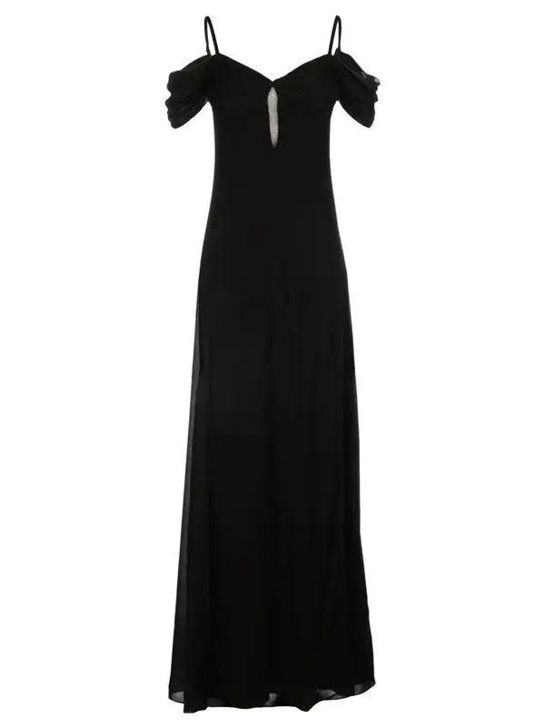 Saint Laurent Off-the-shoulder Maxi Dress - Black