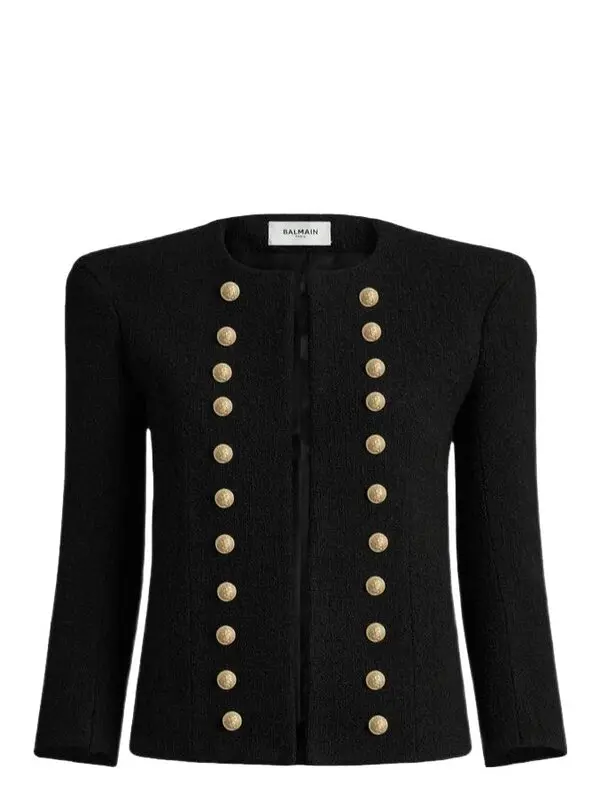 Balmain Textured Bouclette Tweed Jacket - No