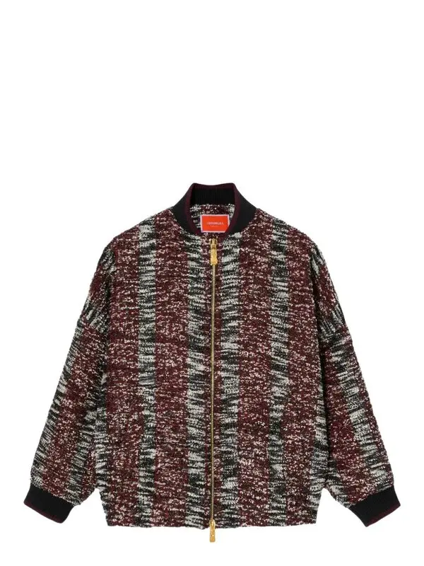 La DoubleJ Textured Tweedblend Bomber Jacket - Black