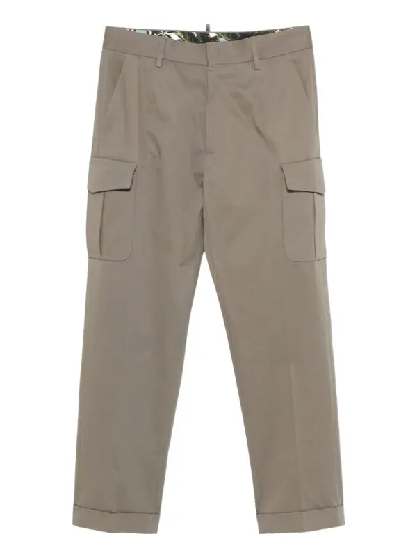 Dsquared2 Cargo Pants With Flap Pockets And Cuffed Legs - Gray