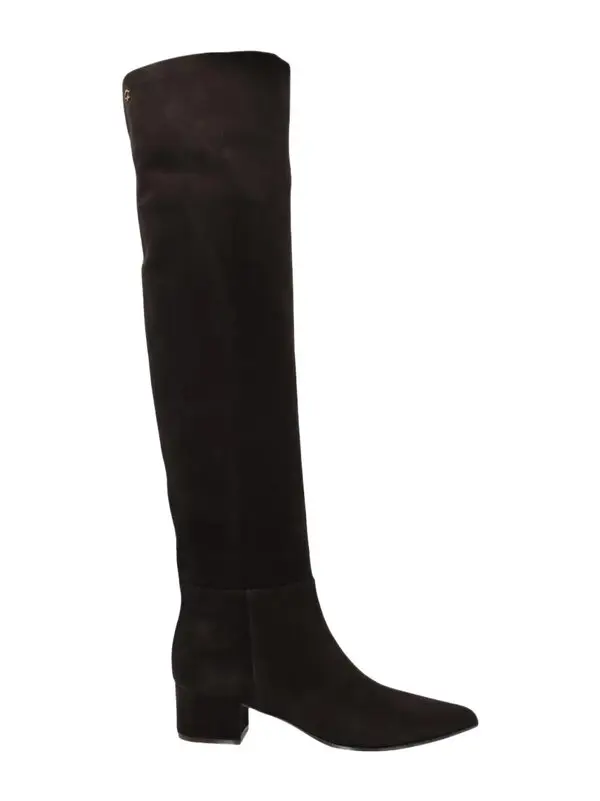 GIANVITO ROSSI 50mm Suede Knee-high Boots - Black