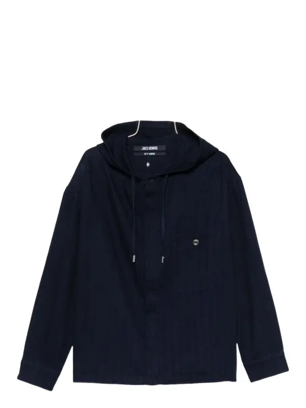 Jacquemus Hooded Chest-pocket Shirt - Black