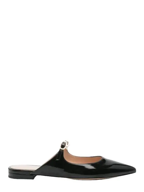 GIANVITO ROSSI Patent-leather Mules - Black