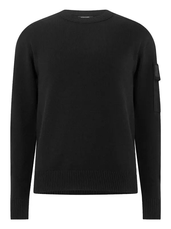 C.P. COMPANY Crewneck Knit Longsleeve Top - Black