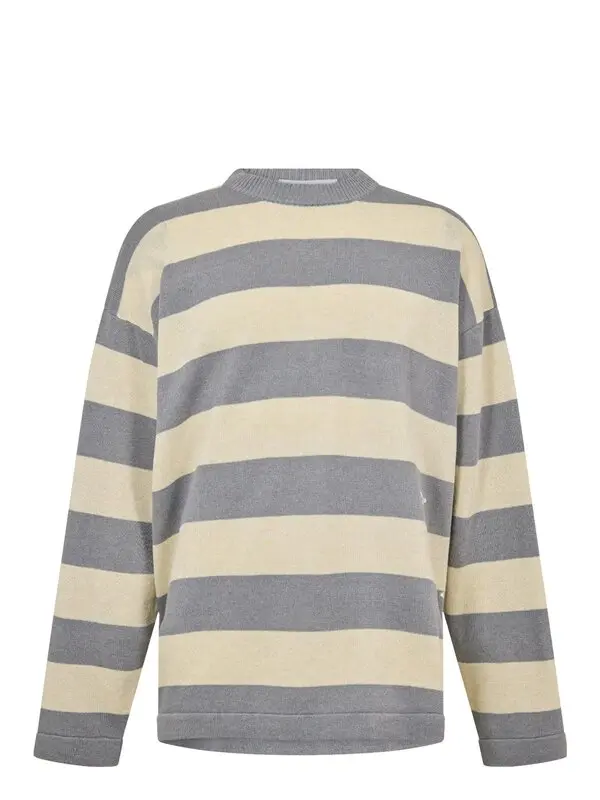 Stone Island Striped Crew Neck Sweater - Gray