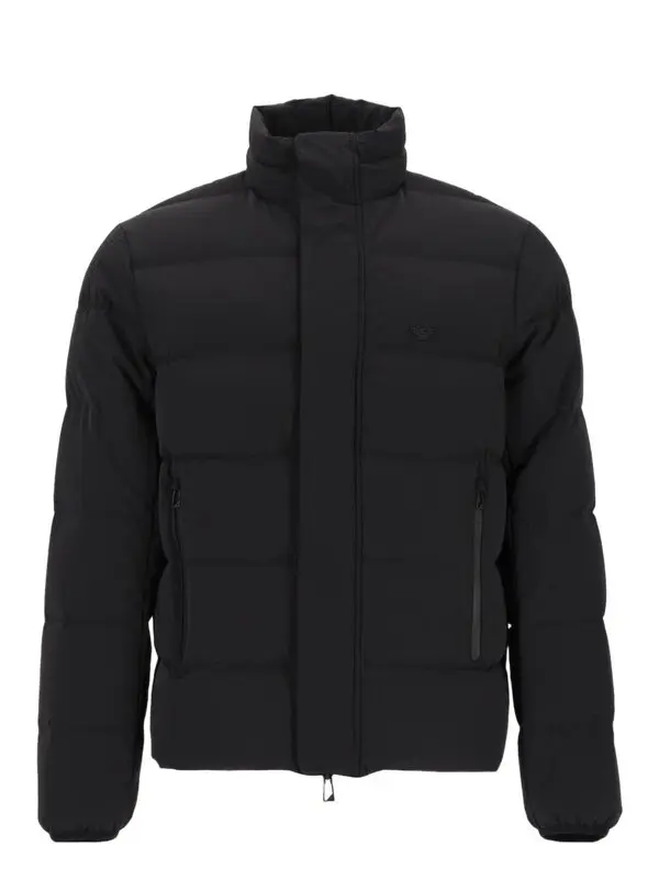 Emporio Armani High Neck Zip-up Bomber Jacket - No