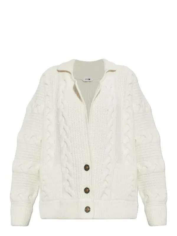 Versace Wool Cashmere Cable-knit Cardigan - No